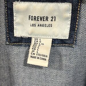 Forever 21 | Jackets & Coats | Forever 2 Blue Denim Jacket With Ripped ...